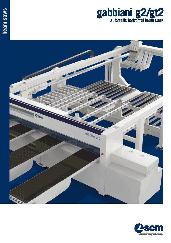 Automatic Single-Blade Beam Saw Gabbiani GT 2 - SCM Group